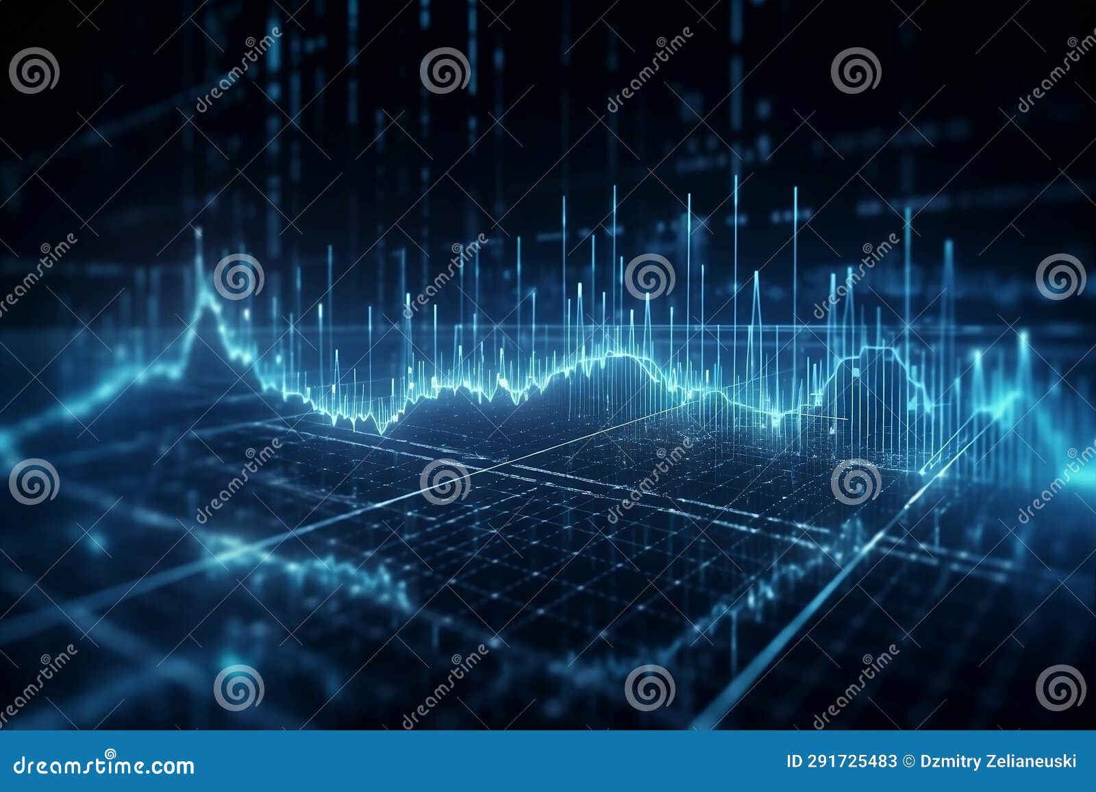Graph Background with Code. Generative AI. Stock Illustration ...