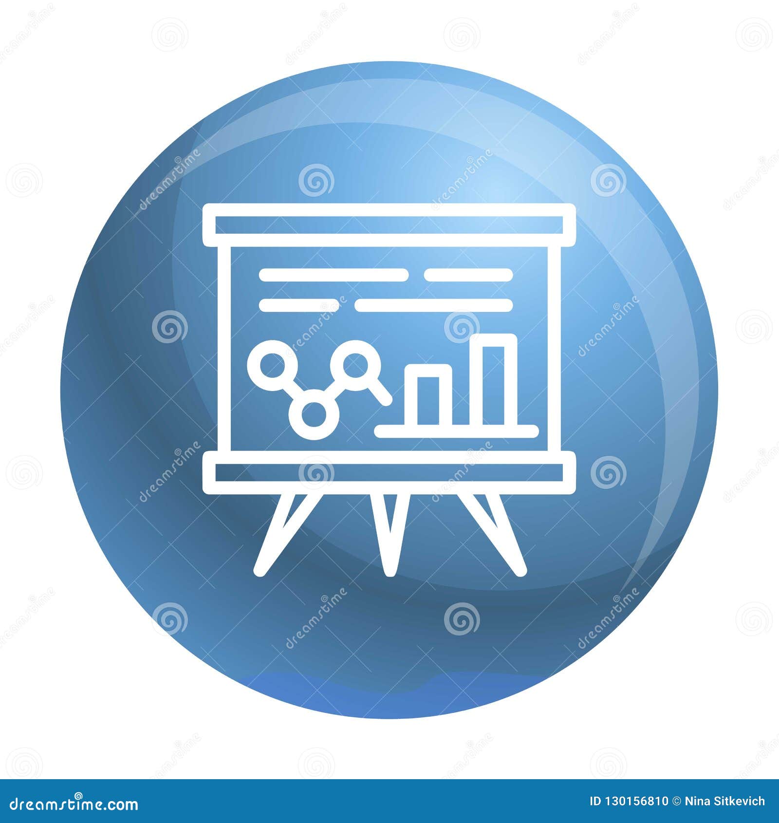 Graph Banner Icon, Outline Style Stock Vector - Illustration of ...