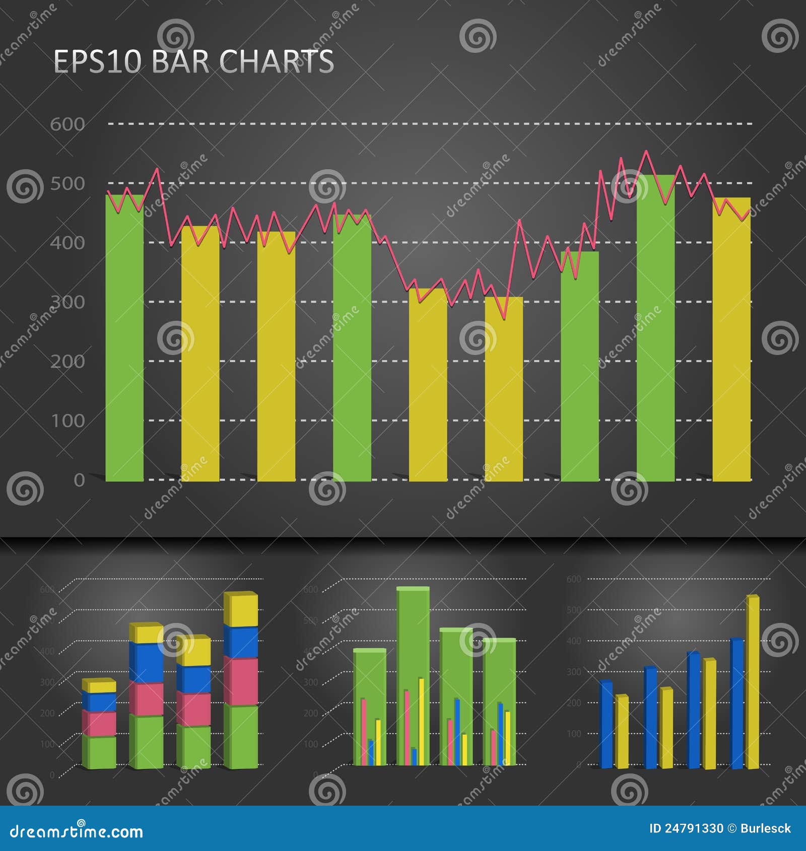 Graph bar chart stock vector. Illustration of infographic - 24791330