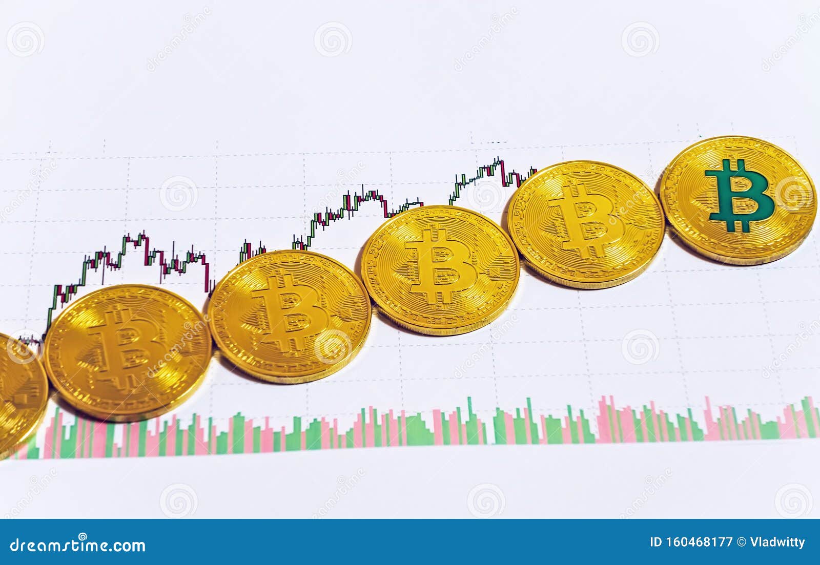 Graph Bitcoin Crypto Btc Digital Marketing Analyzing Statistical ...