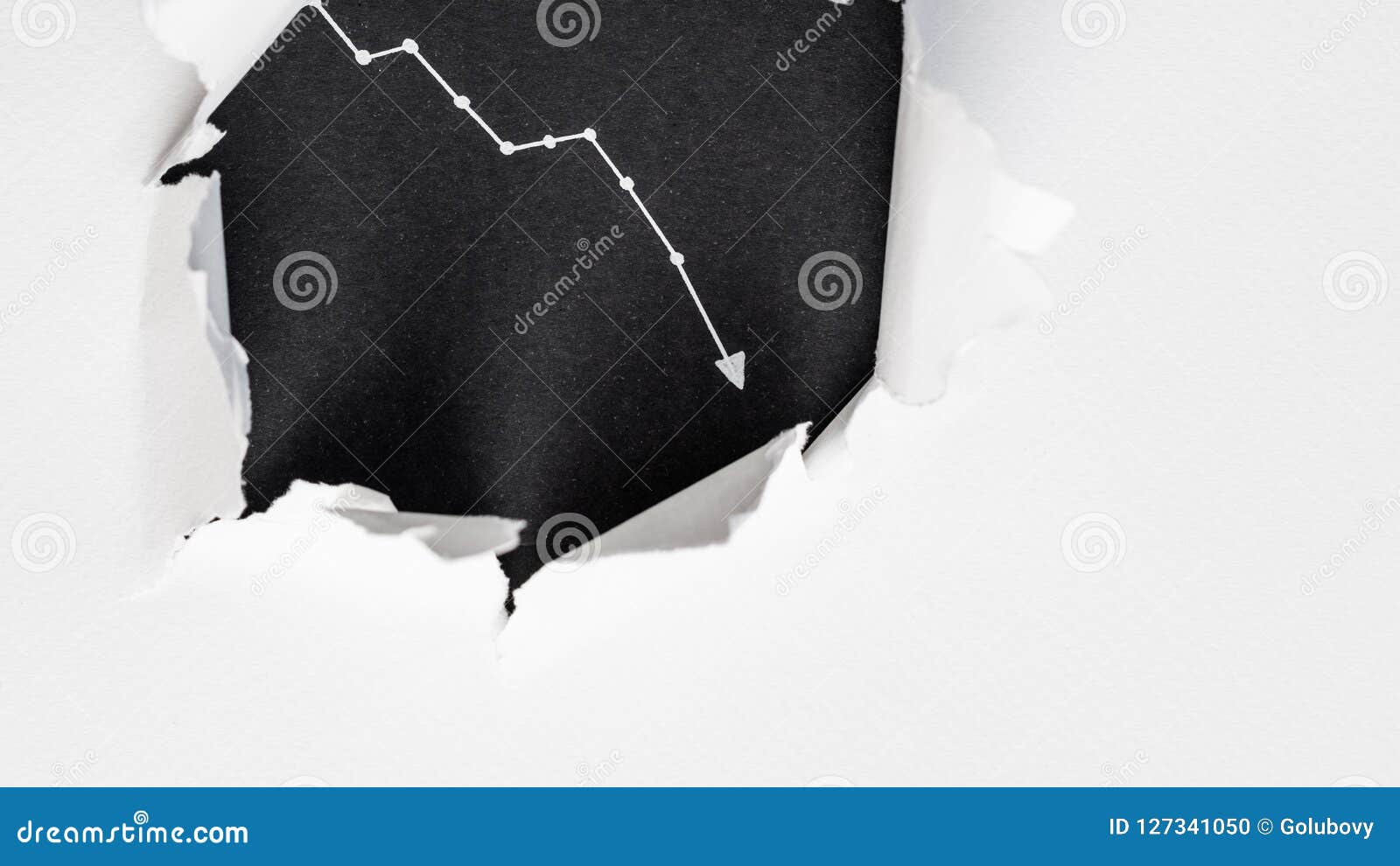 Graph Black Background Burst Torn White Paper Stock Photo - Image of ...