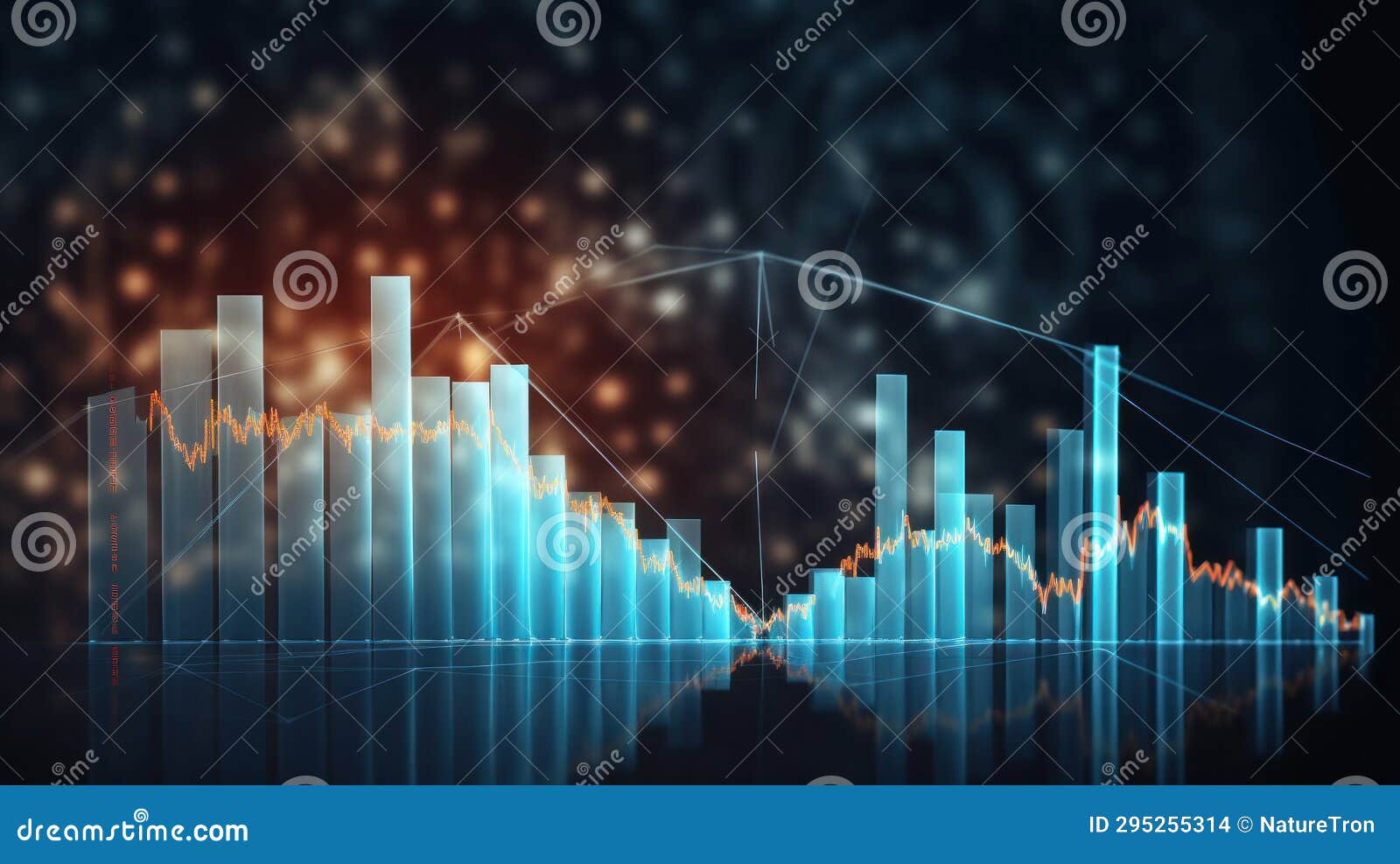 Graph on black chart graph stock illustration. Illustration of chart ...