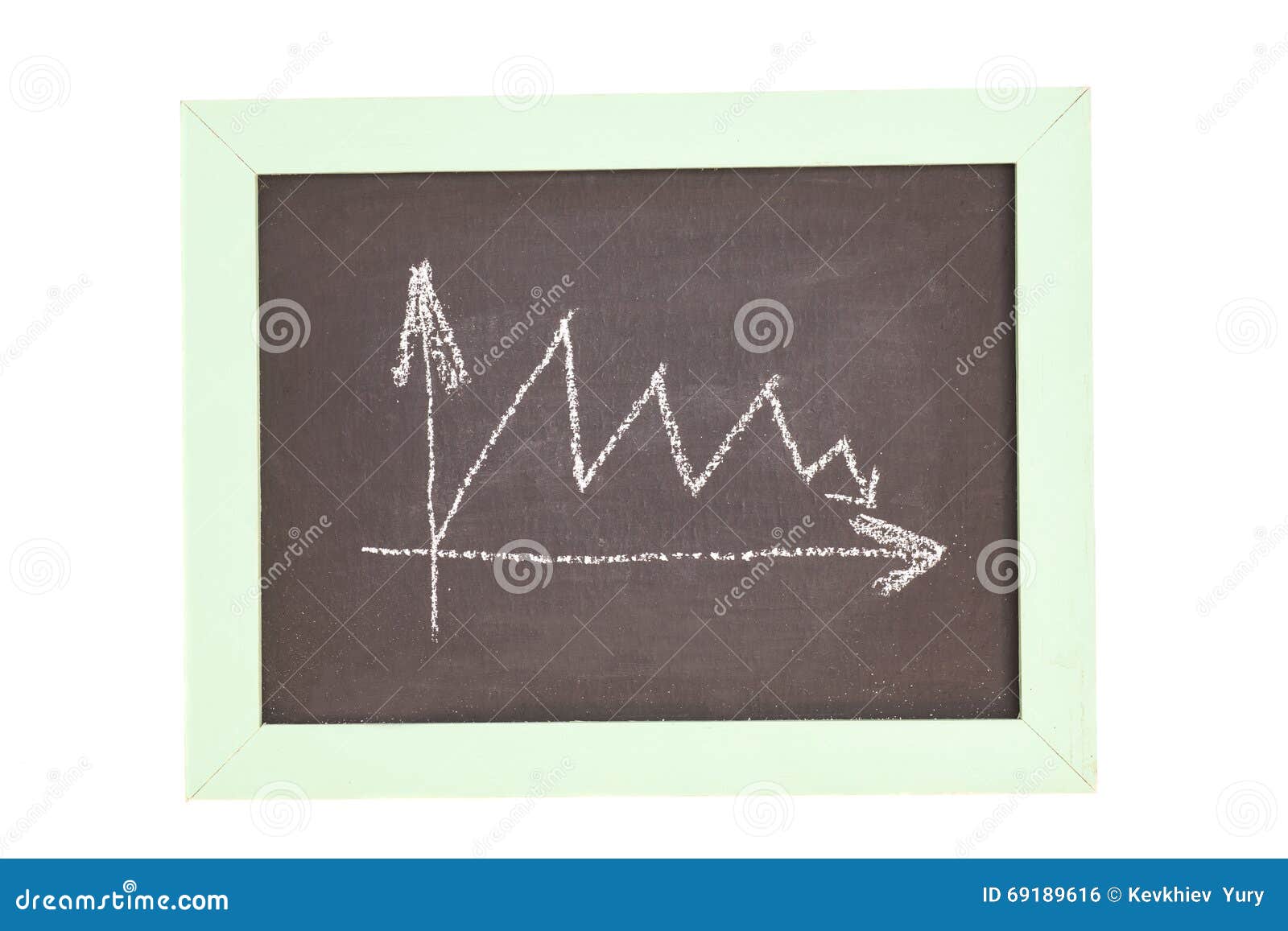 Graph on blackboard stock photo. Image of data, graph - 69189616