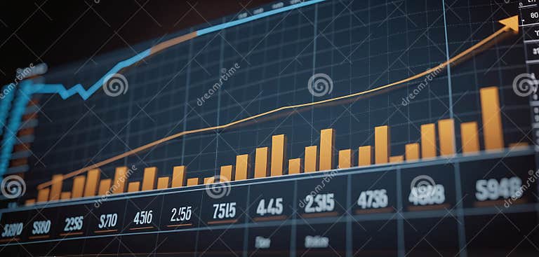 Graph or Block Diagram Shows the Increase or Decrease of Shares, Which ...