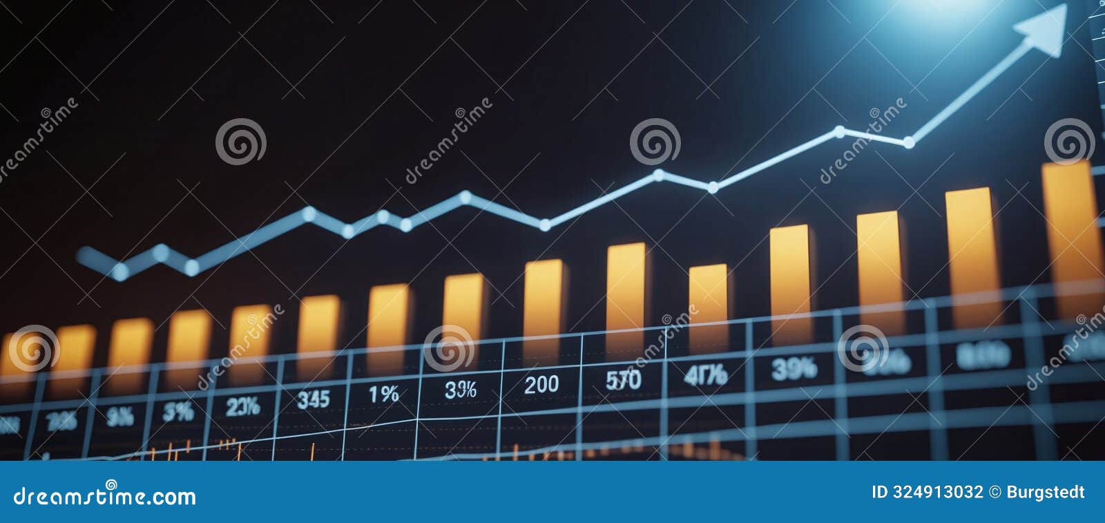 Graph or Block Diagram Shows the Increase or Decrease of Shares, Which ...