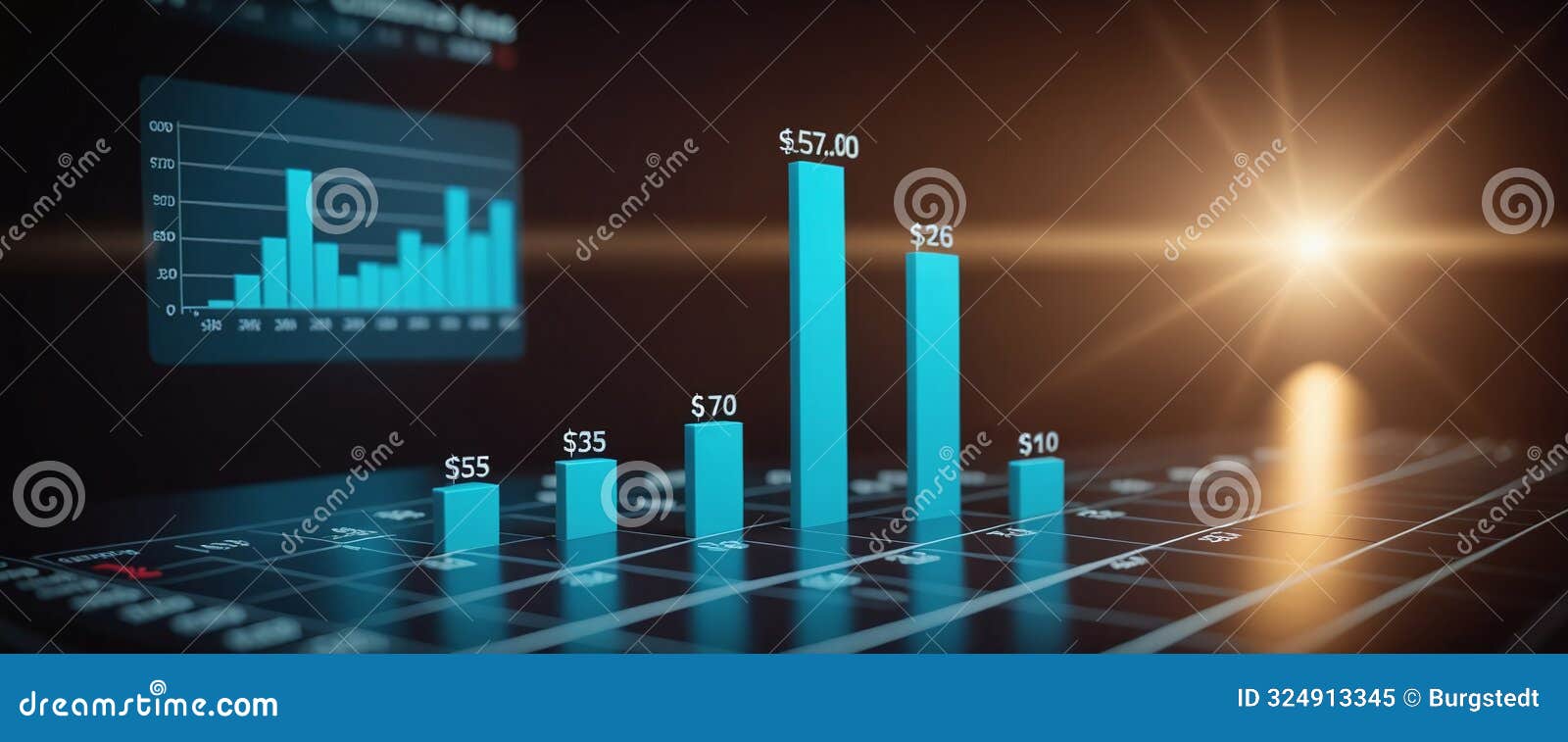 Graph or Block Diagram Shows the Increase or Decrease of Shares, Which ...