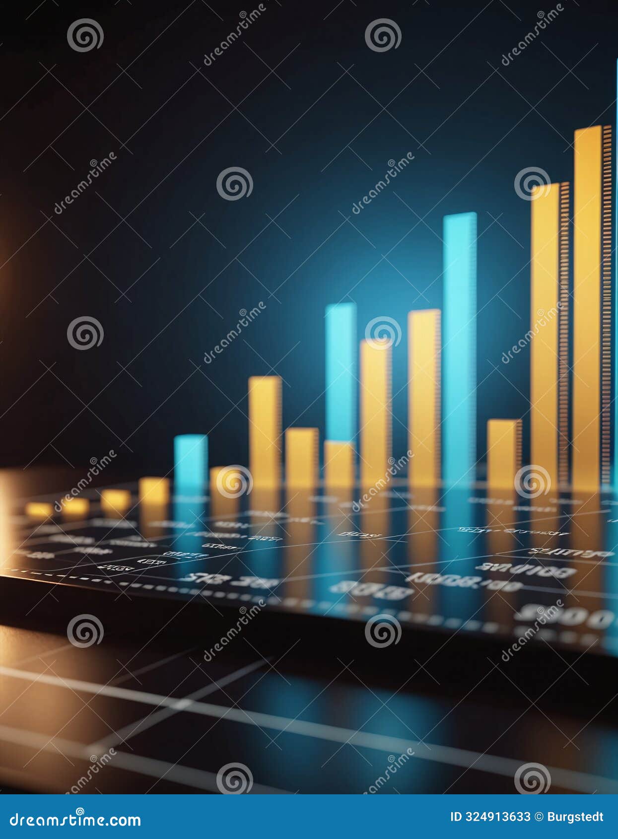 Graph or Block Diagram Shows the Increase or Decrease of Shares, Which ...