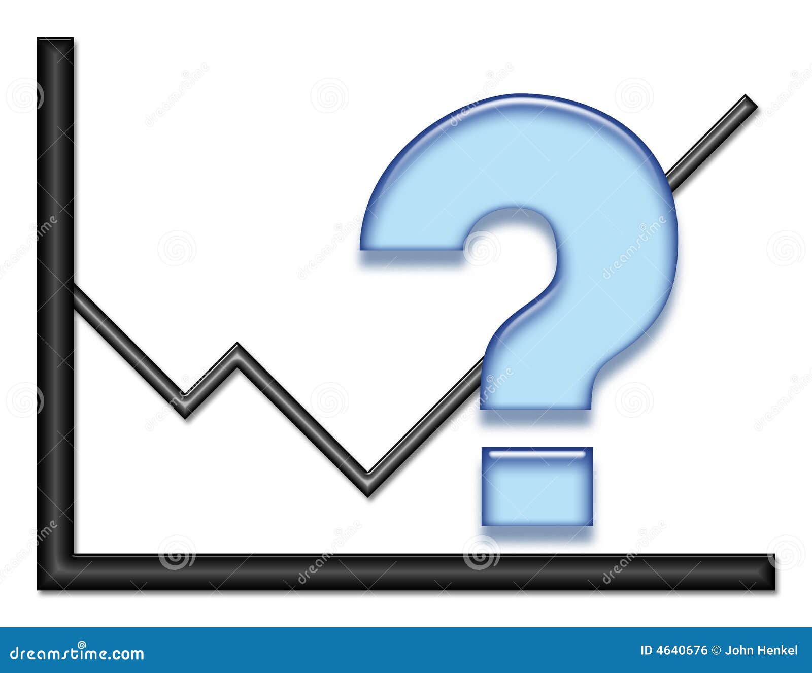 Graph with Blue Question Mark Stock Illustration - Illustration of ...