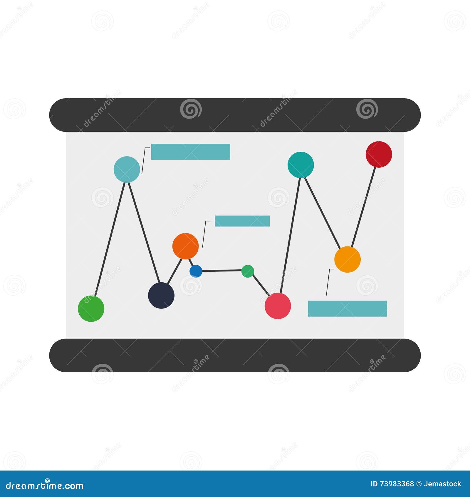 Graph on board icon stock illustration. Illustration of improvement ...