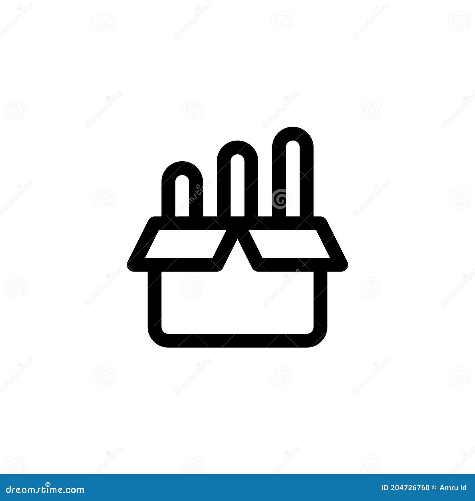 Graph Box Outline Icon, Logo, Vector Stock Vector - Illustration of ...