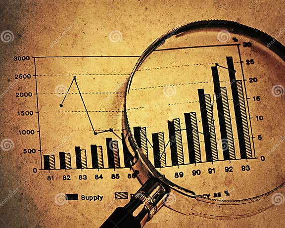 Graph on brown paper stock photo. Image of monetary, analysis - 37181418