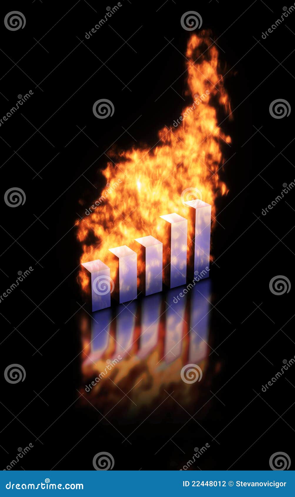 Graph burning stock illustration. Illustration of income - 22448012