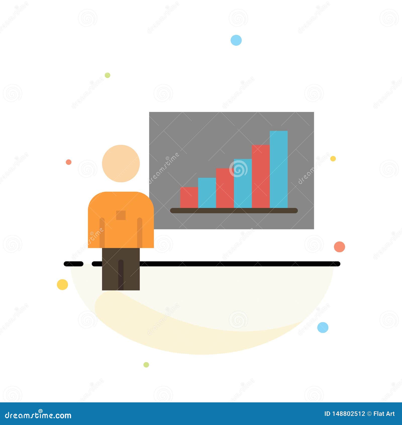 Graph, Business, Chart, Efforts, Success Abstract Flat Color Icon ...