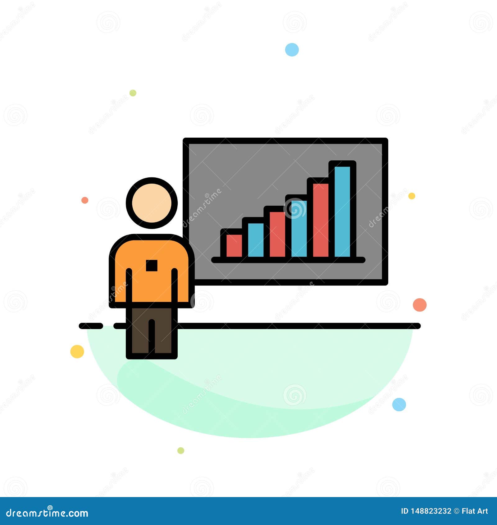 Graph, Business, Chart, Efforts, Success Abstract Flat Color Icon ...