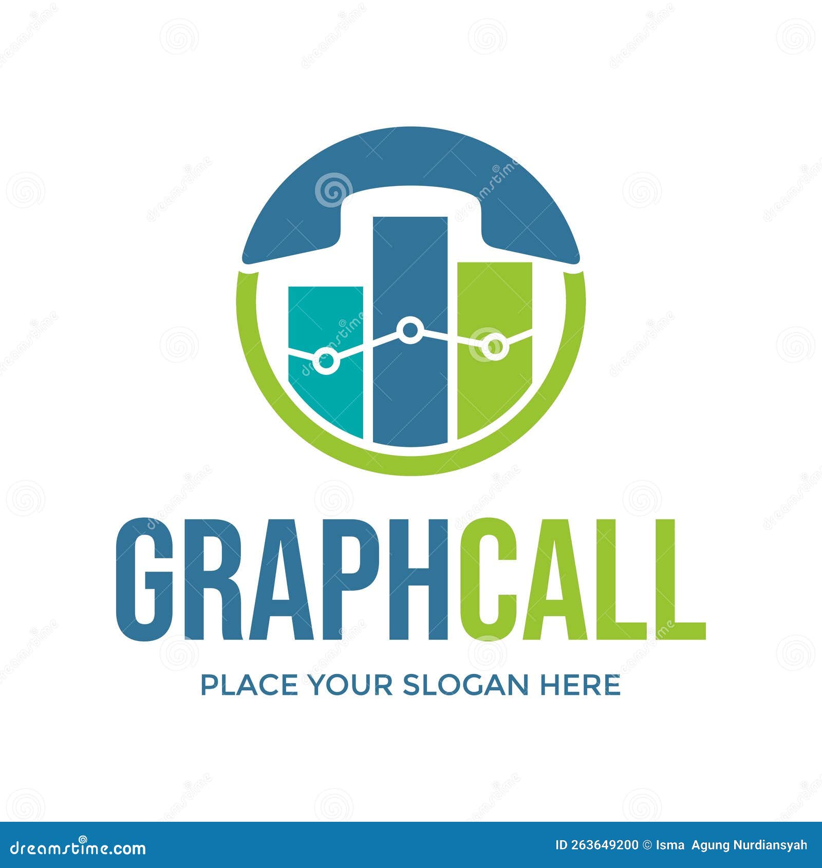 Graph Call Logo Vector stock illustration. Illustration of idea - 263649200