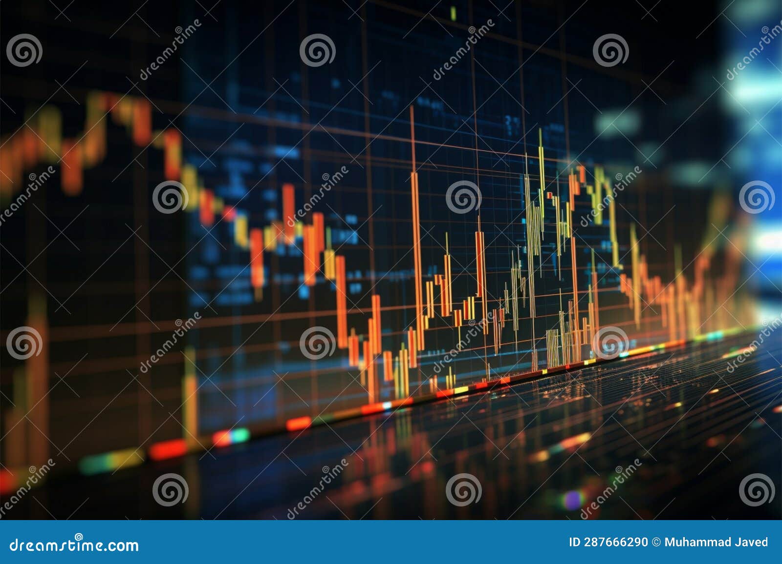 Graph and Chart Backdrop Embodies Forex Trading, Market Dynamics, and ...