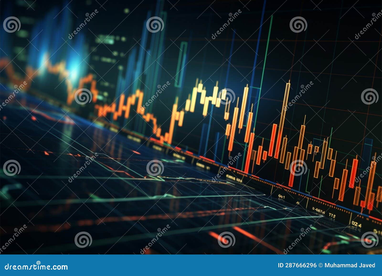 Graph And Chart Backdrop Embodies Forex Trading, Market Dynamics, And ...