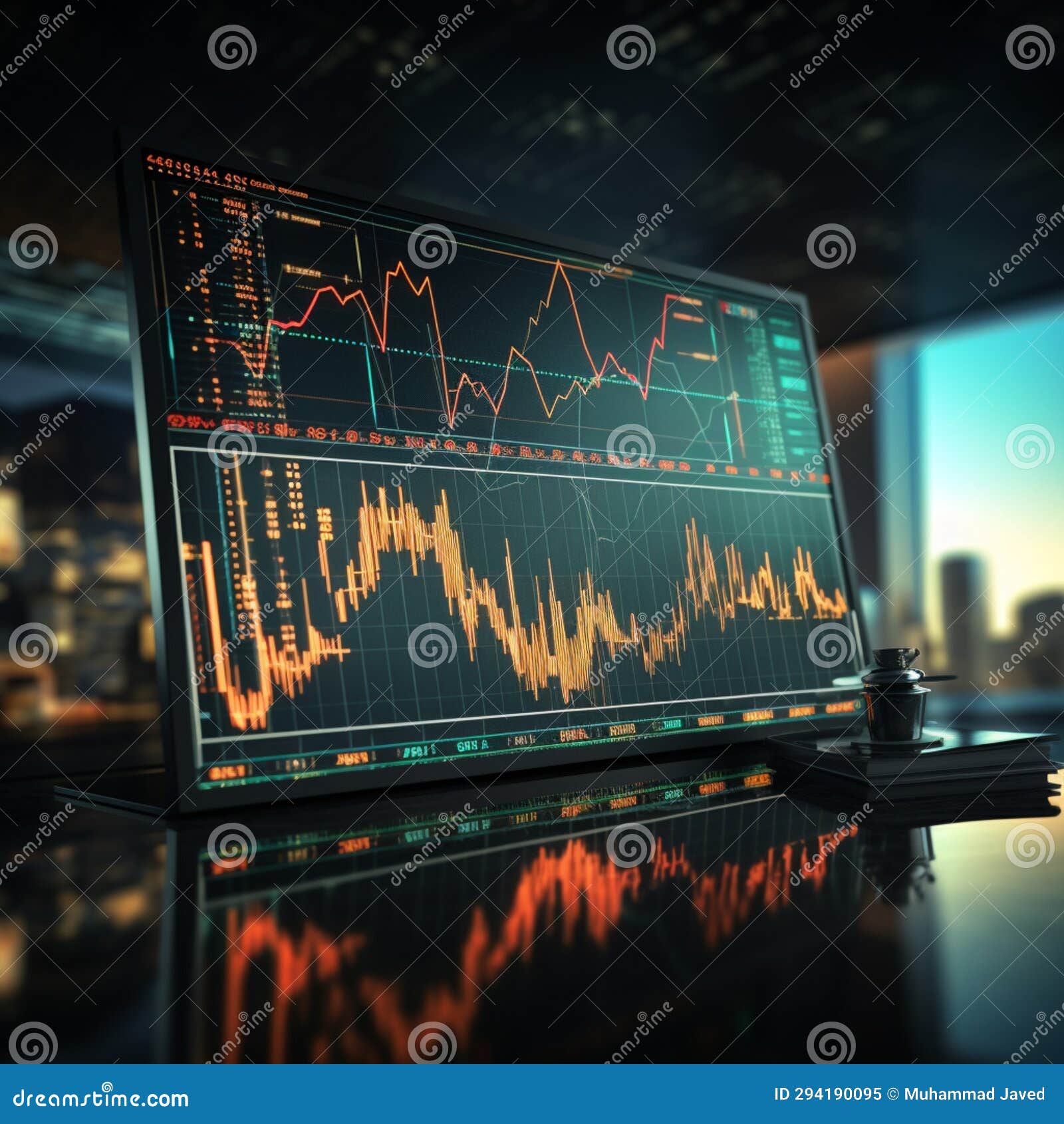 Graph and Chart Backdrop Embodies Forex Trading, Market Dynamics, and ...