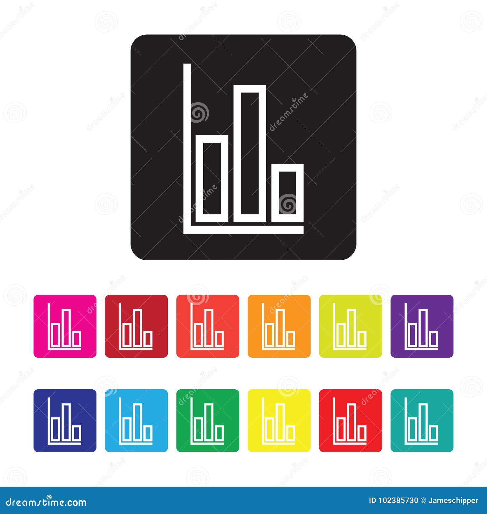 Graph chart colourful set stock vector. Illustration of money - 102385730