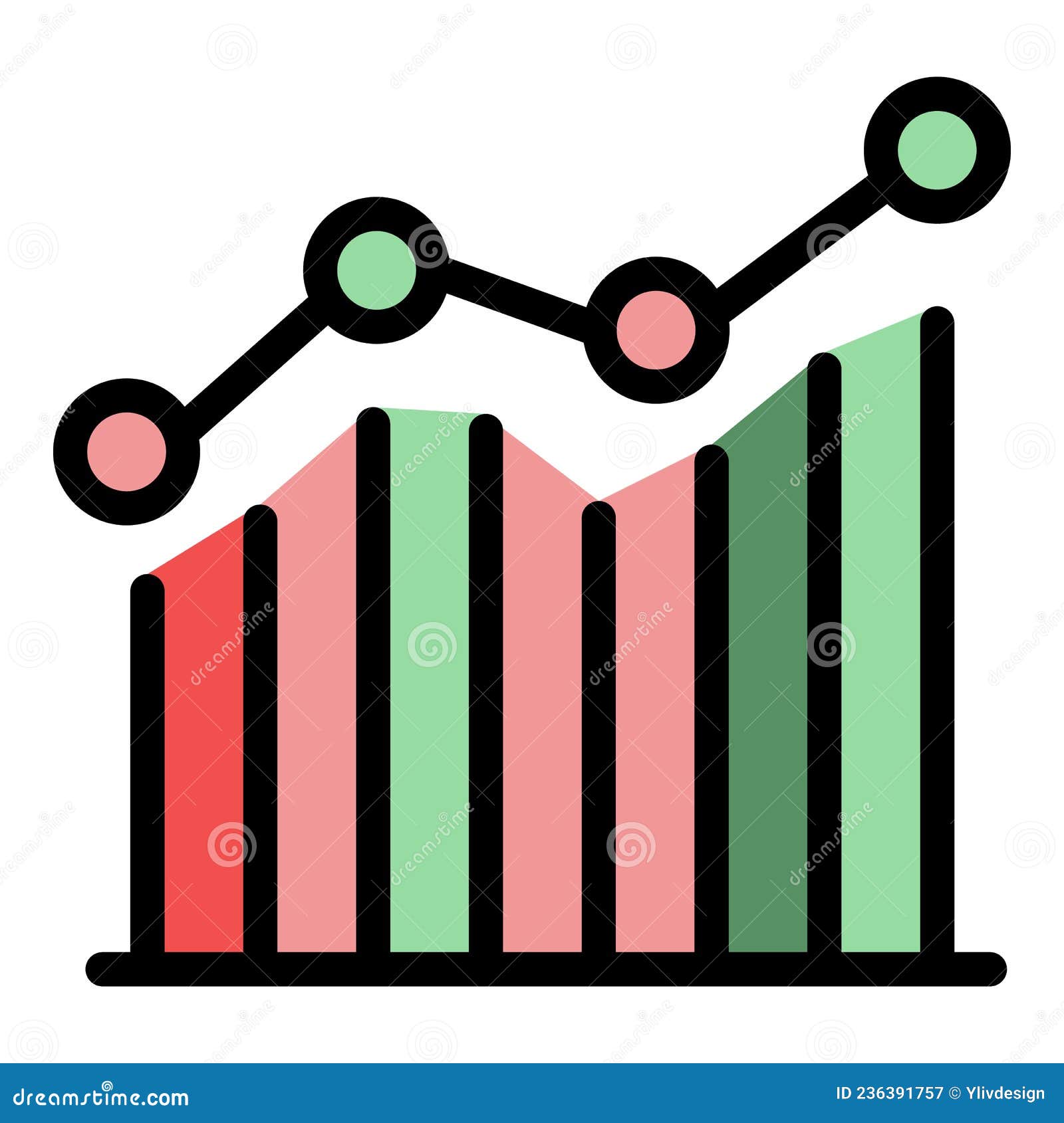 Graph Chart Comparison Icon Color Outline Vector Stock Vector ...