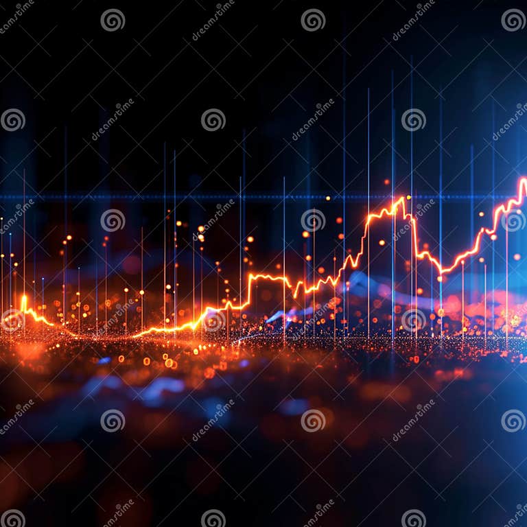 Graph Chart with a Contemporary Line, Visually Appealing Image Stock ...