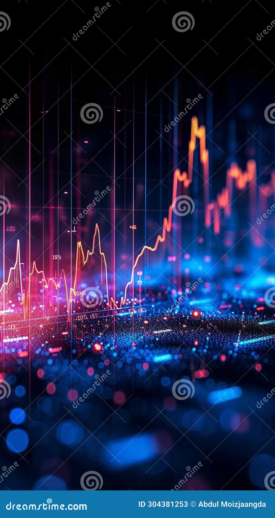 Graph Chart with a Contemporary Line, Visually Appealing Image Stock ...