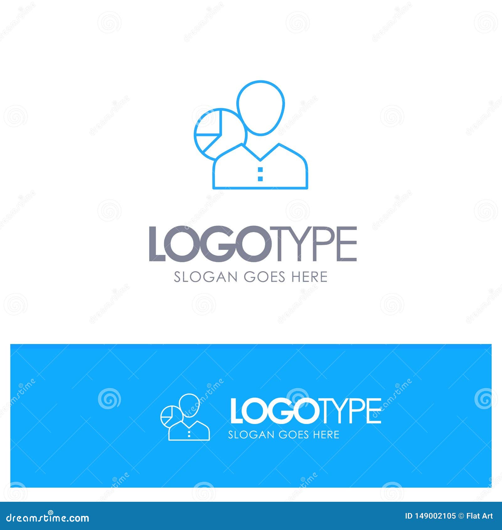 Graph, Chart, Data, Employee, Manager, Person, Statistics Blue OutLine ...