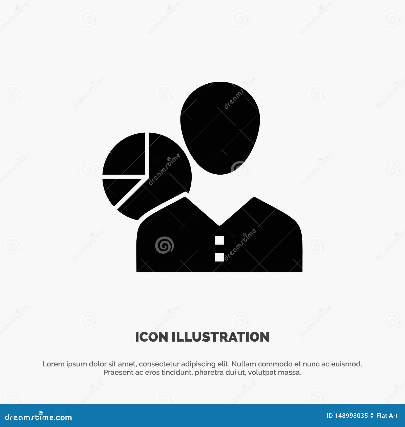 Graph, Chart, Data, Employee, Manager, Person, Statistics Solid Glyph ...