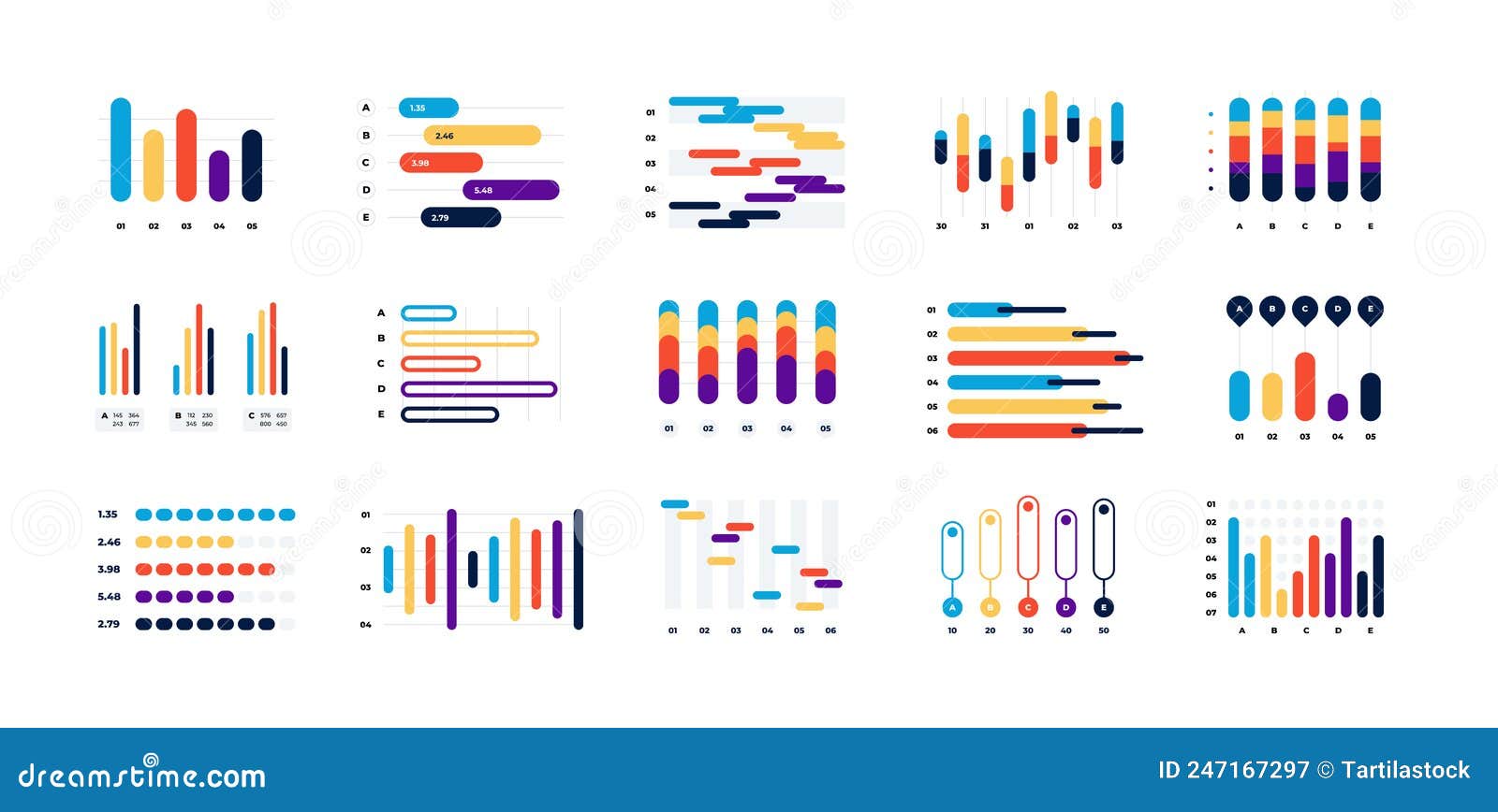 Graph Chart. Financial Statistic Infographic Template, Stock and ...