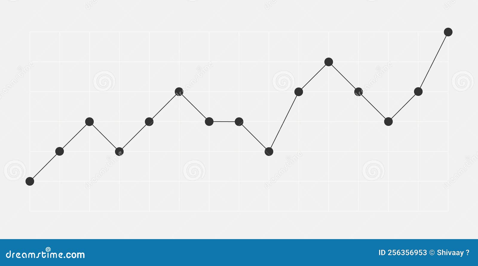Trading Graph Chart of Growth or Fall in Flat Design for Website ...