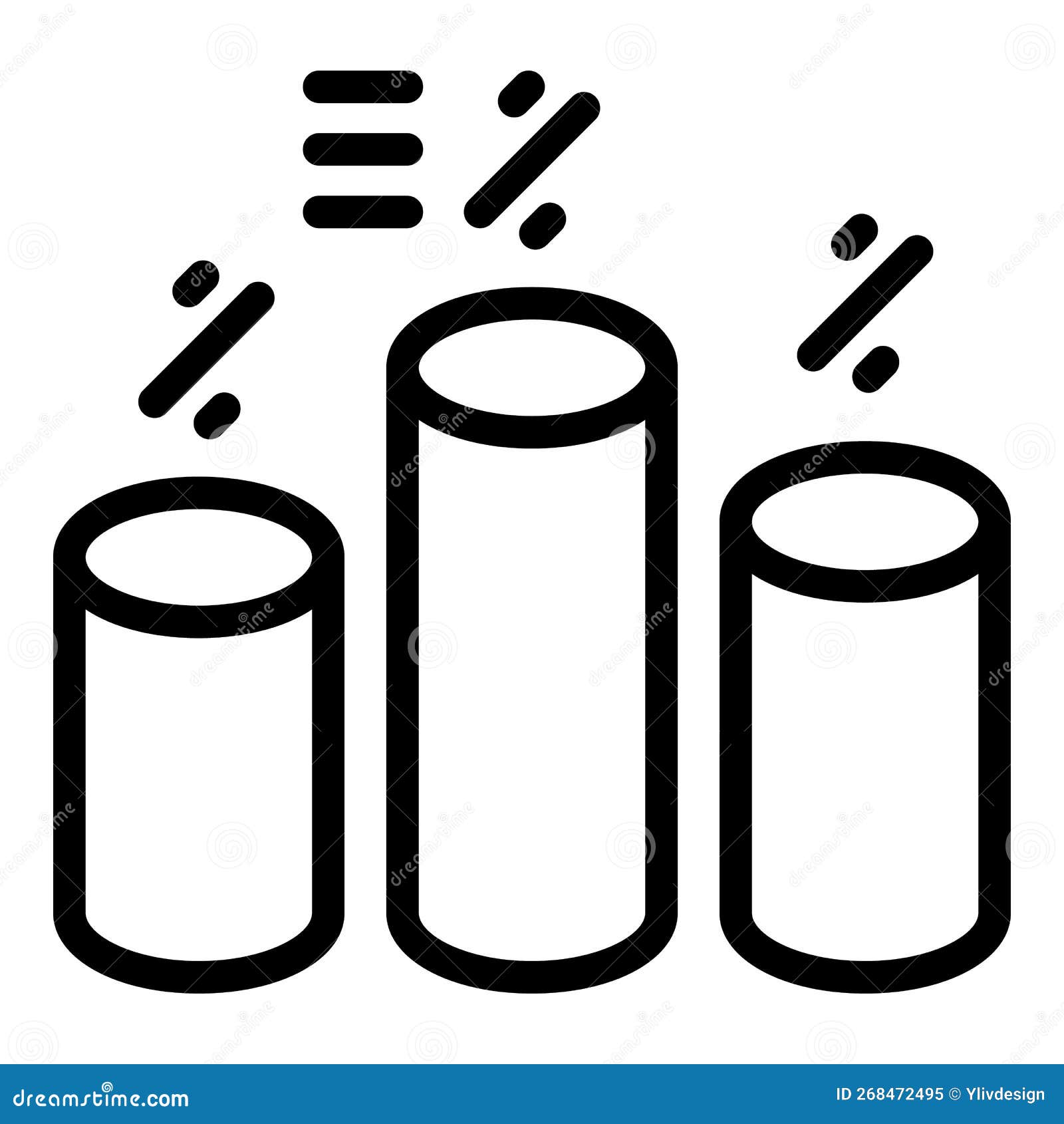 Graph Chart Icon Outline Vector. Population Growth Stock Vector ...