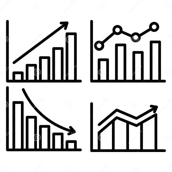 Graph Chart Icon Set Data Visualization Illustrations for Business and ...