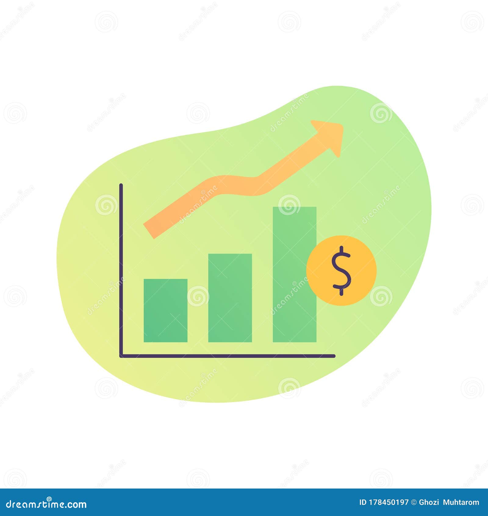 Chart Graph Profit Increase Vector Illustration | CartoonDealer.com ...