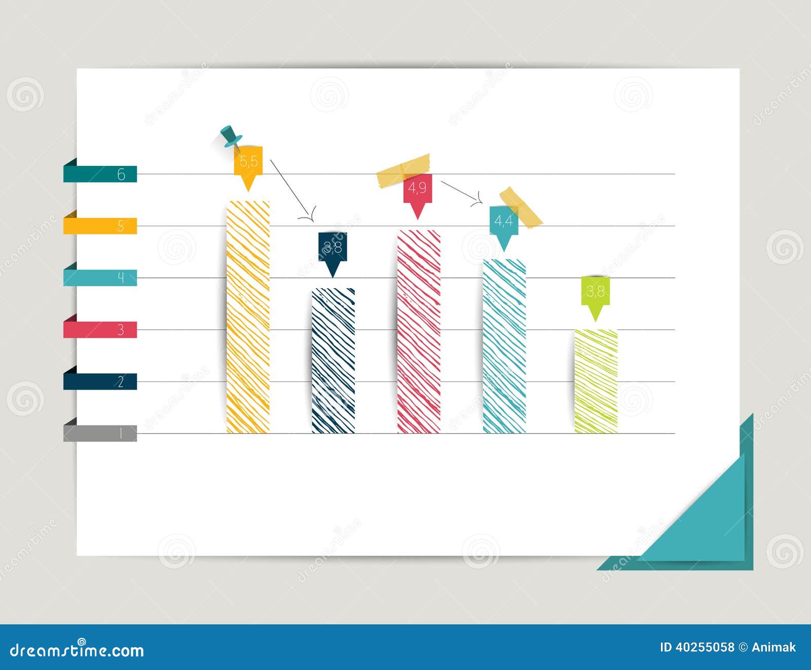 Graph, Chart. Infographic Elements Stock Vector - Illustration of ...