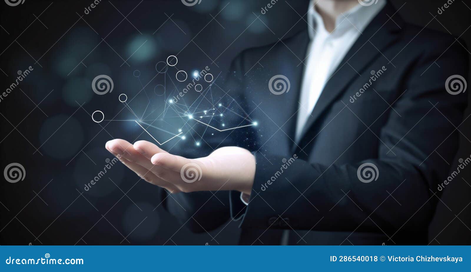 Cyberspace Hand Virtual Background Stock Photo | CartoonDealer.com ...