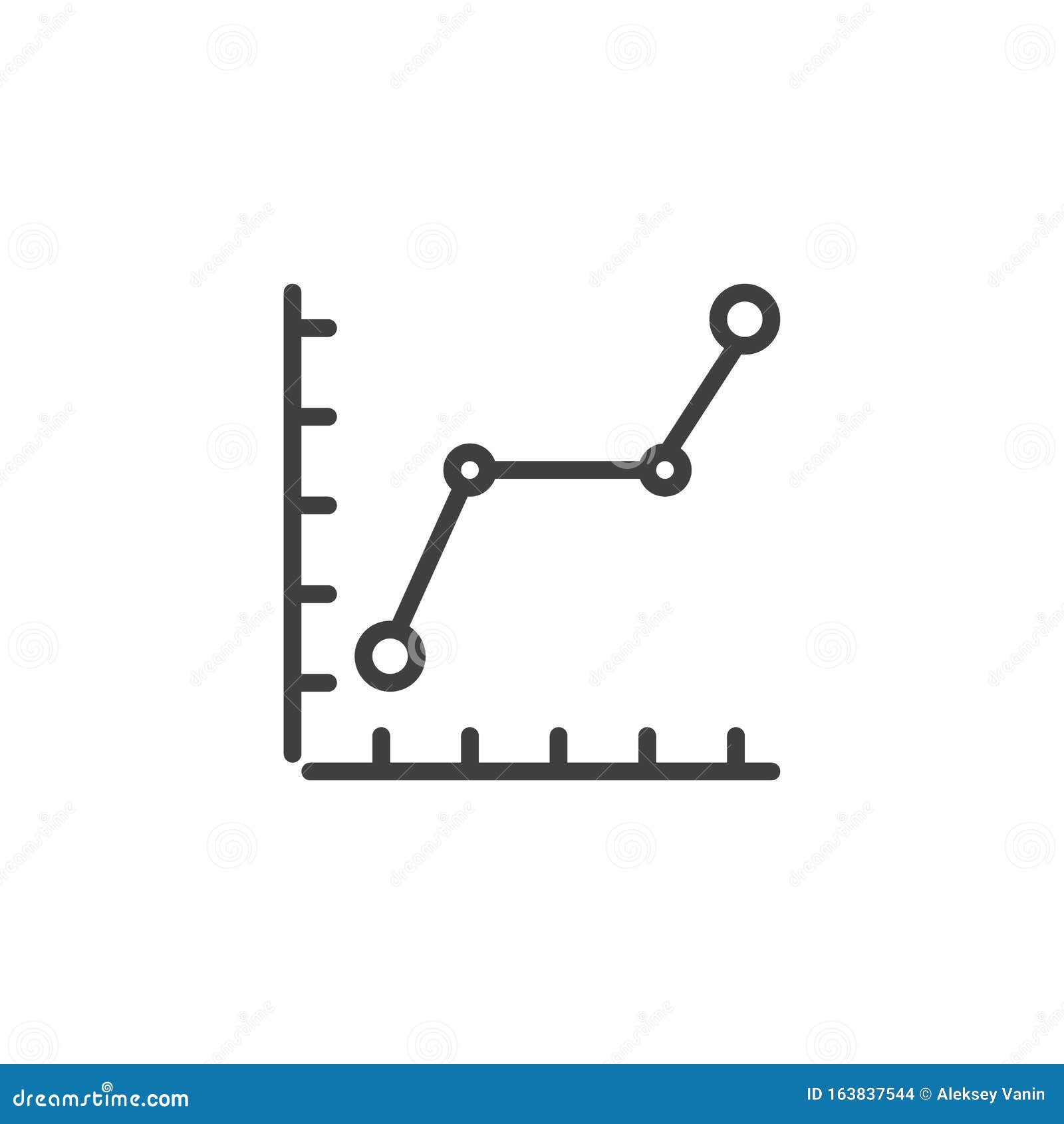 Graph, chart line icon stock vector. Illustration of logo - 163837544