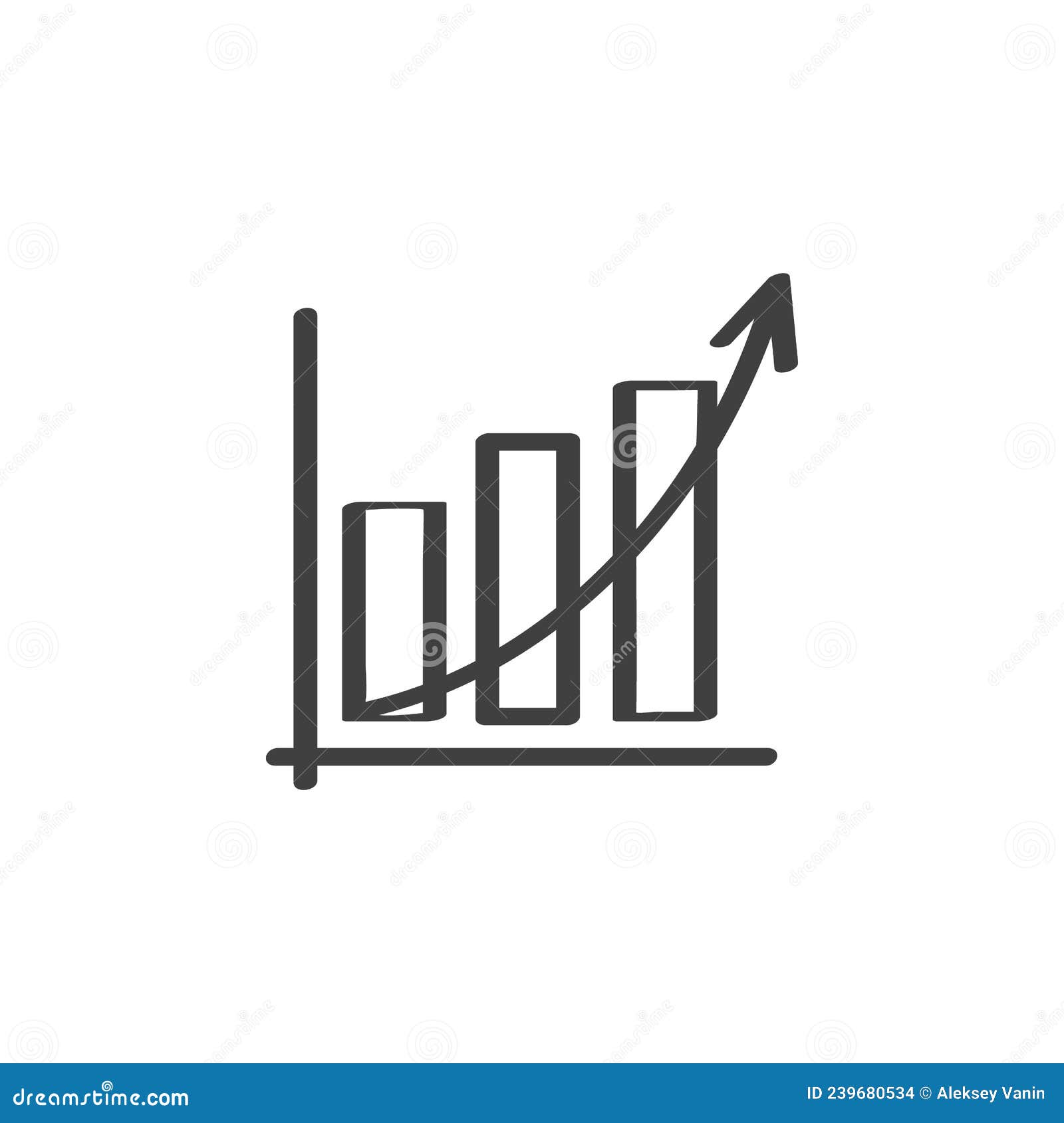 Graph chart line icon stock vector. Illustration of logo - 239680534