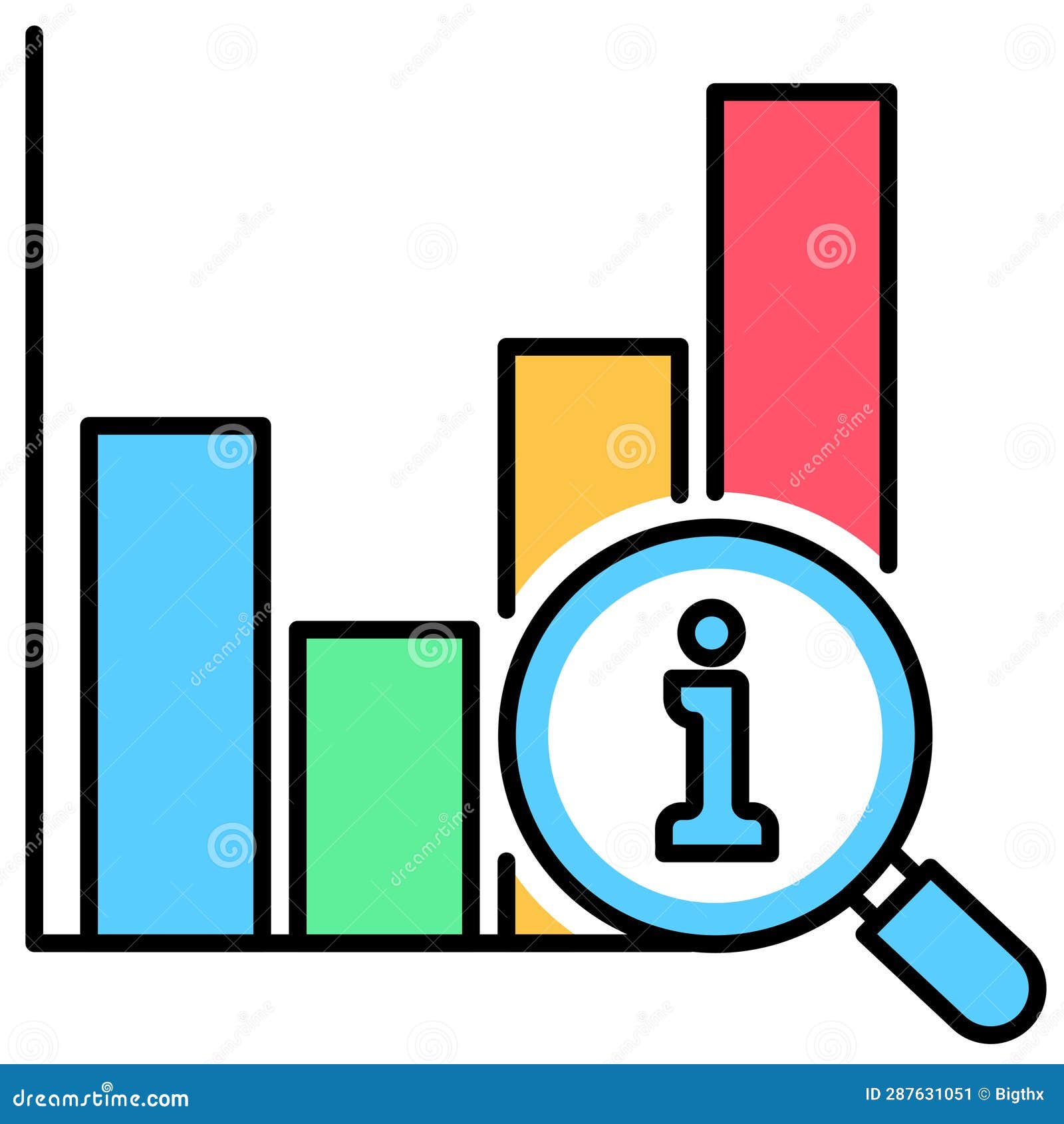Graph Chart with Magnifier Icon. Growing Graph and Magnify Glass ... Graph Chart with Magnifier Icon. Growing Graph and Magnify Glass ...