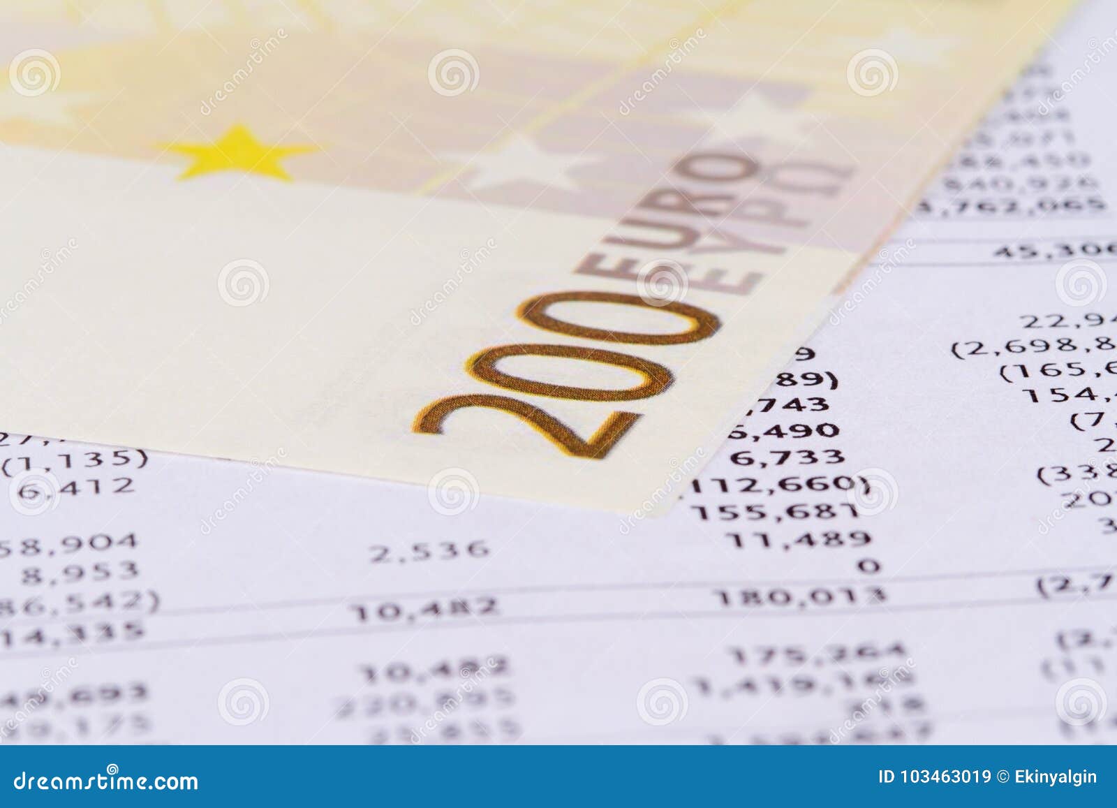 Graph Chart Management with Euro Banknotes Stock Image - Image of ...
