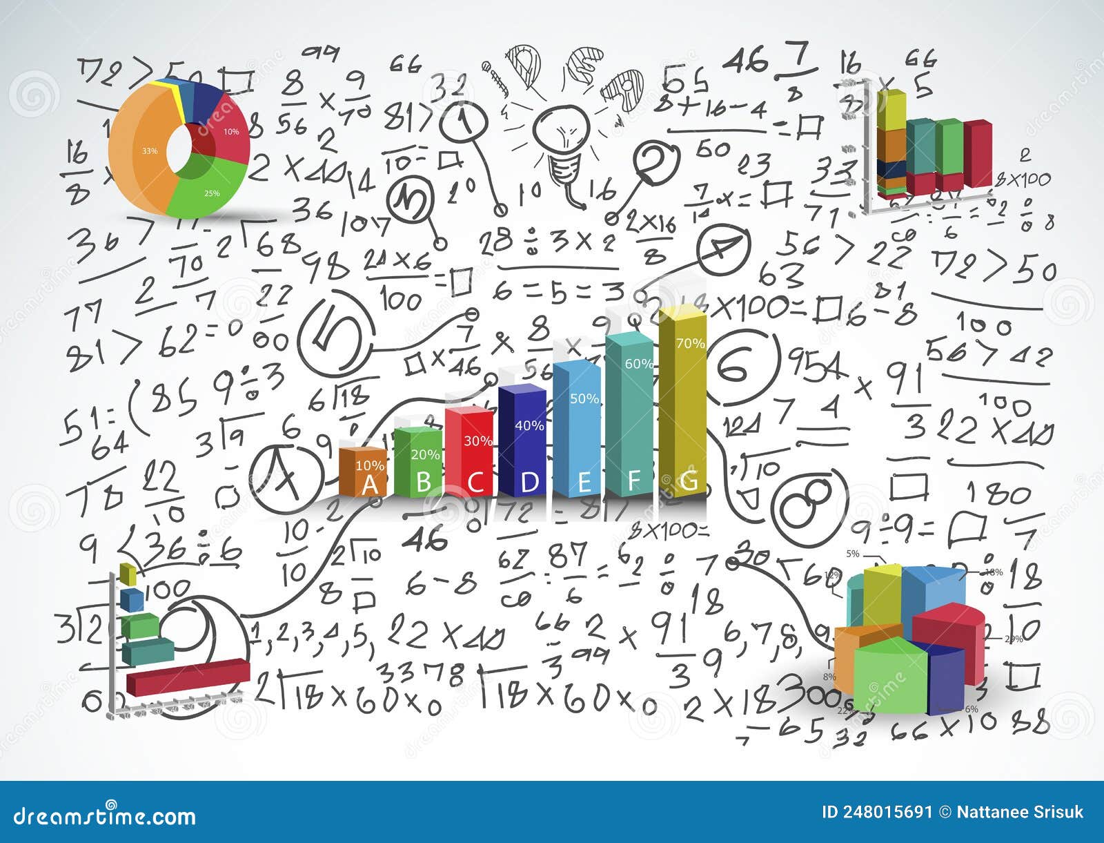 Graph Chart Percent - Illustration Modern Business Steps Infographics ...