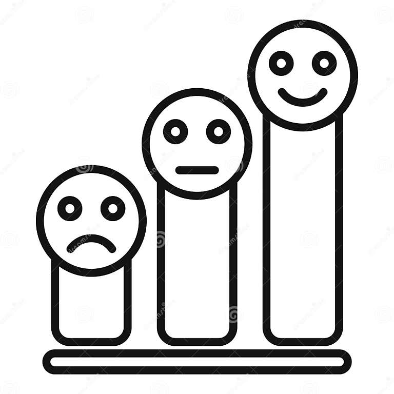Graph Chart Satisfaction Level Icon Outline Vector. Normal Game Stock ...