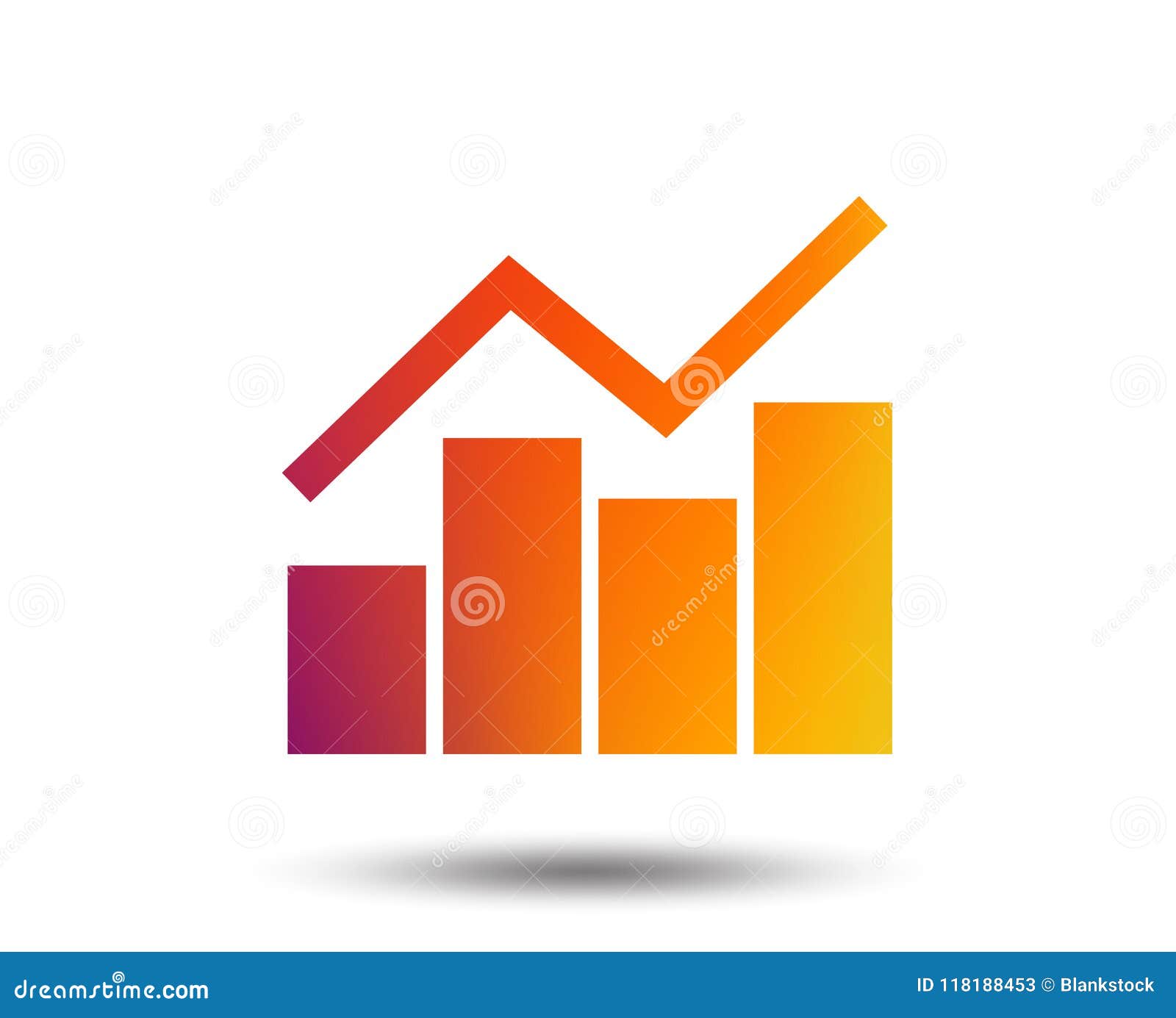 Graph Chart Sign Icon. Diagram Symbol Stock Vector - Illustration of ...