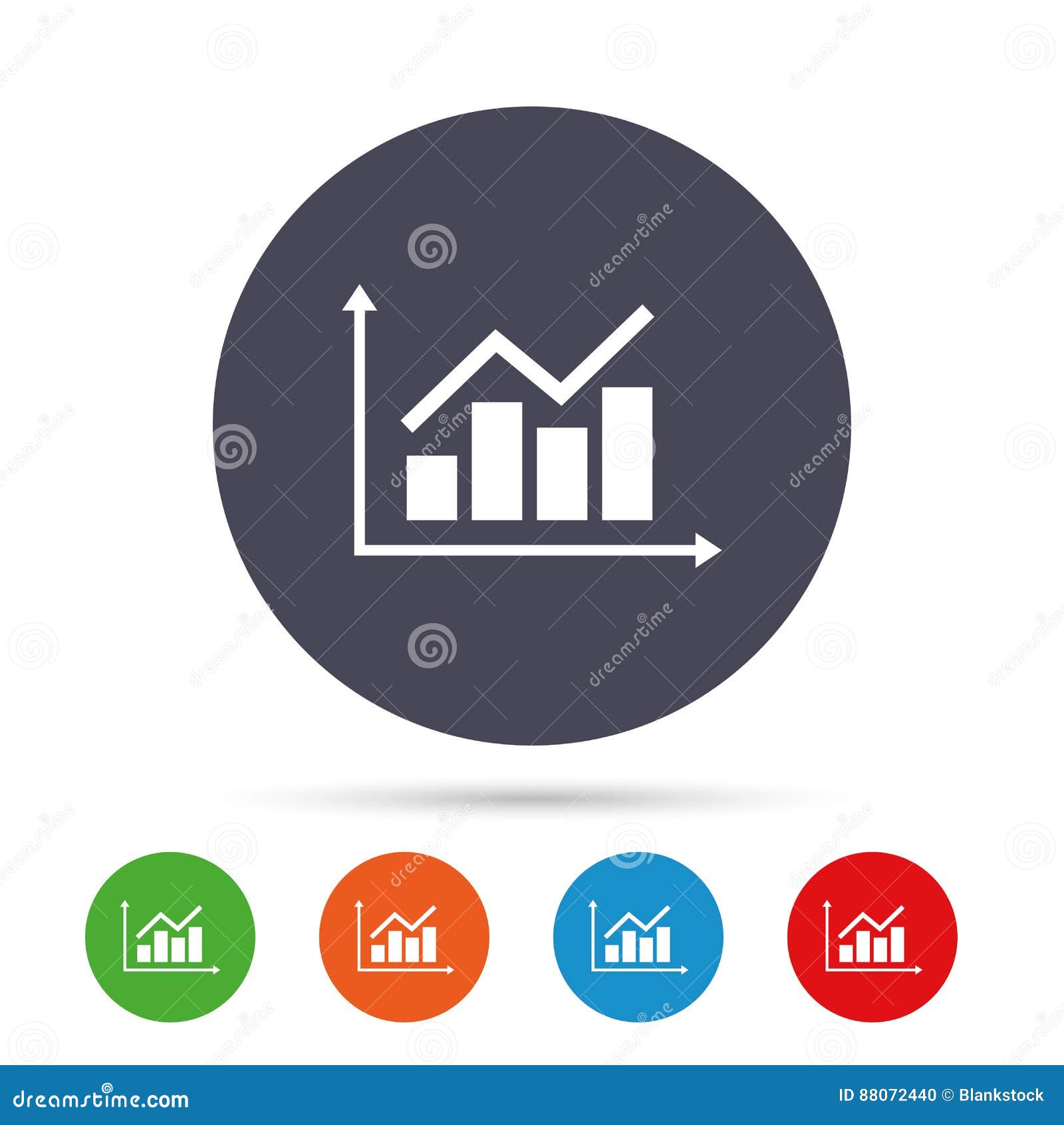 Graph Chart Sign Icon. Diagram Symbol Stock Vector - Illustration of ...