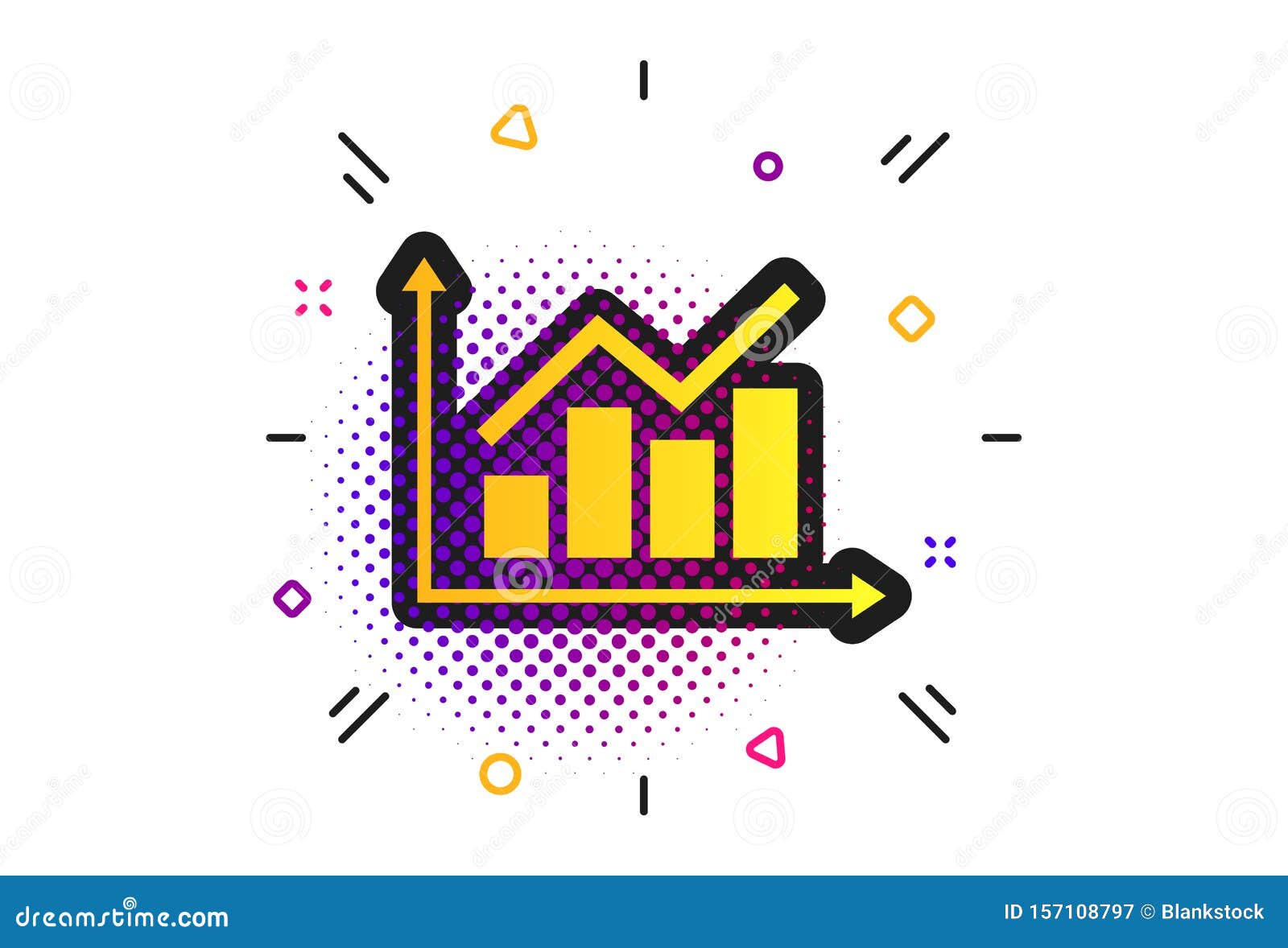 Graph Chart Sign Icon. Diagram Symbol. Vector Stock Vector ...