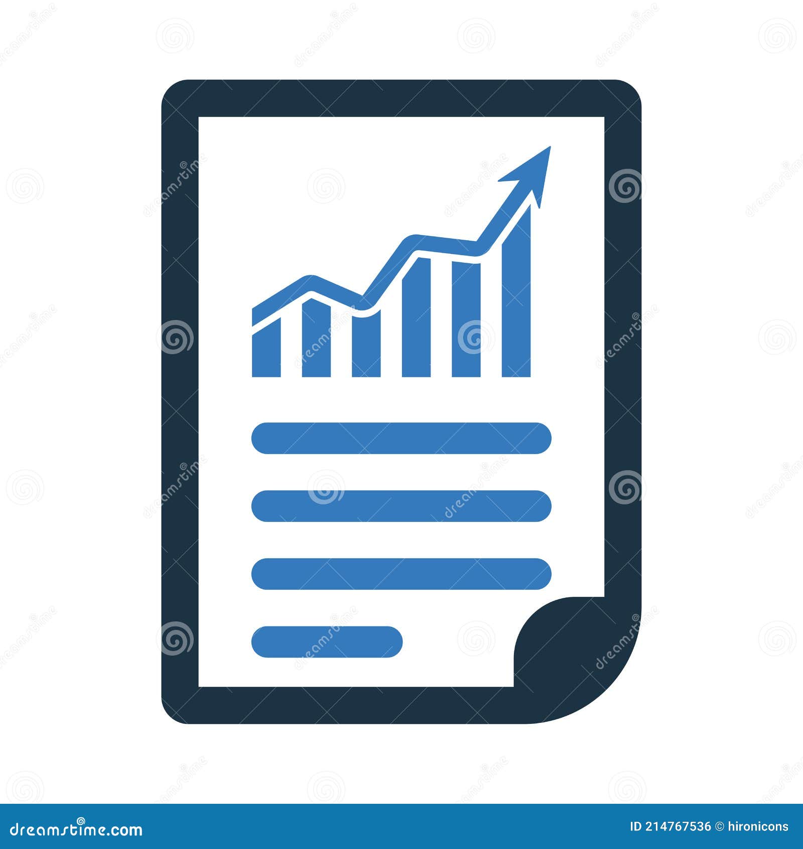 Graph, Chart, Statistics, Report Icon. Editable Vector Isolated on a ...