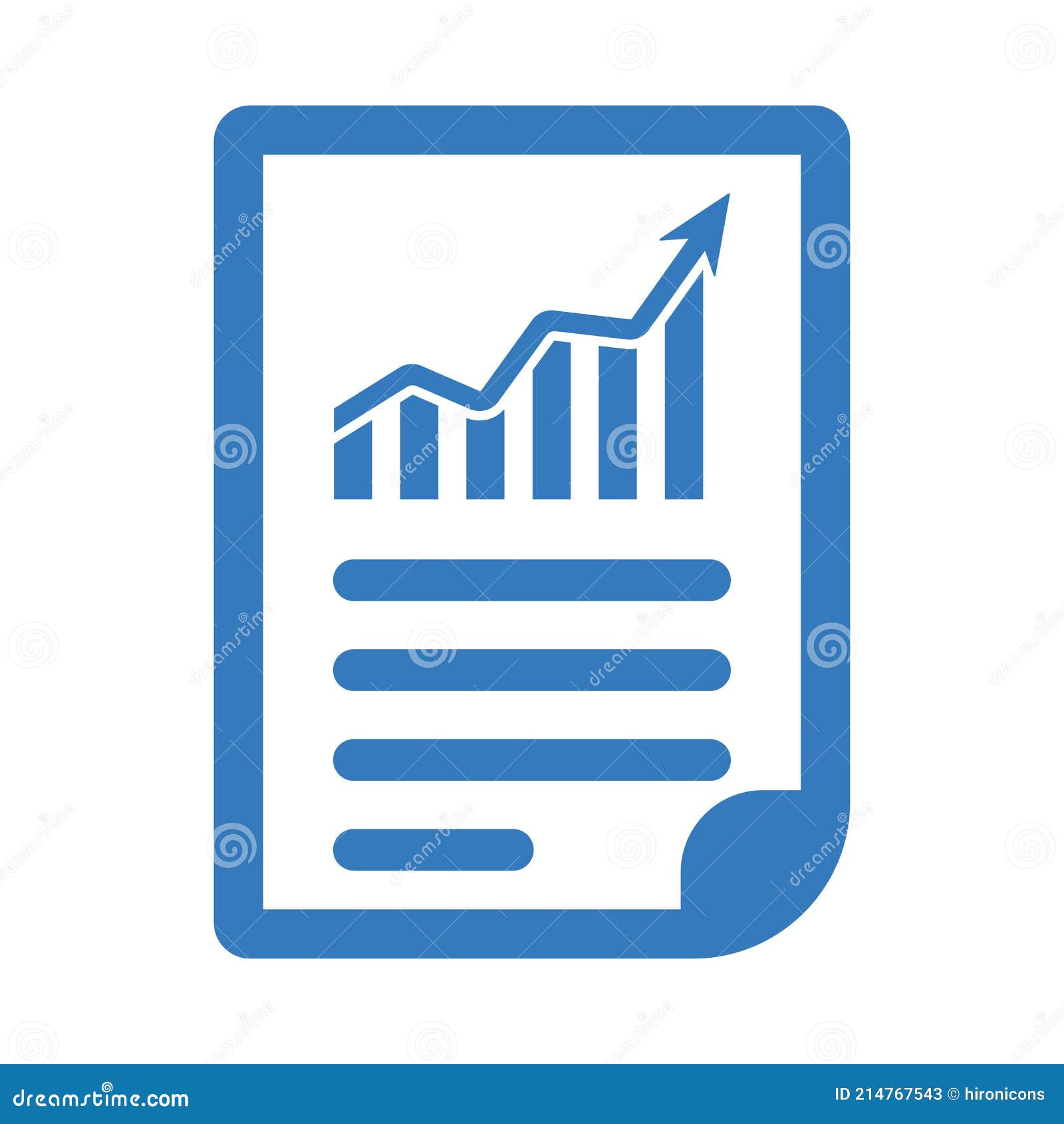 Graph, Chart, Statistics, Report Icon. Simple Blue Color Vector ...