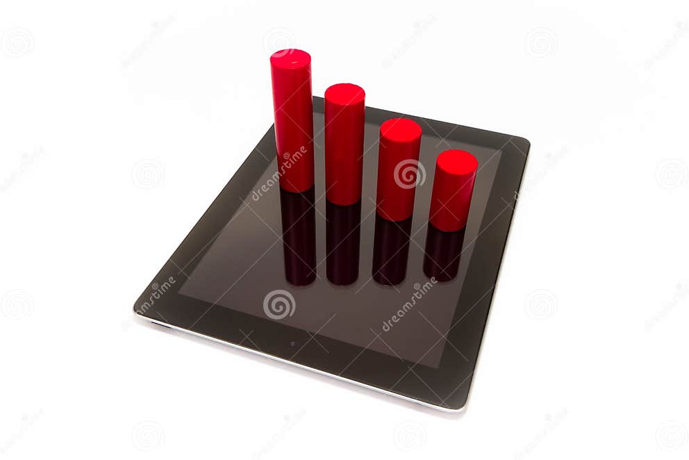 Graph Chart on Tablet stock image. Image of money, increase - 37118711