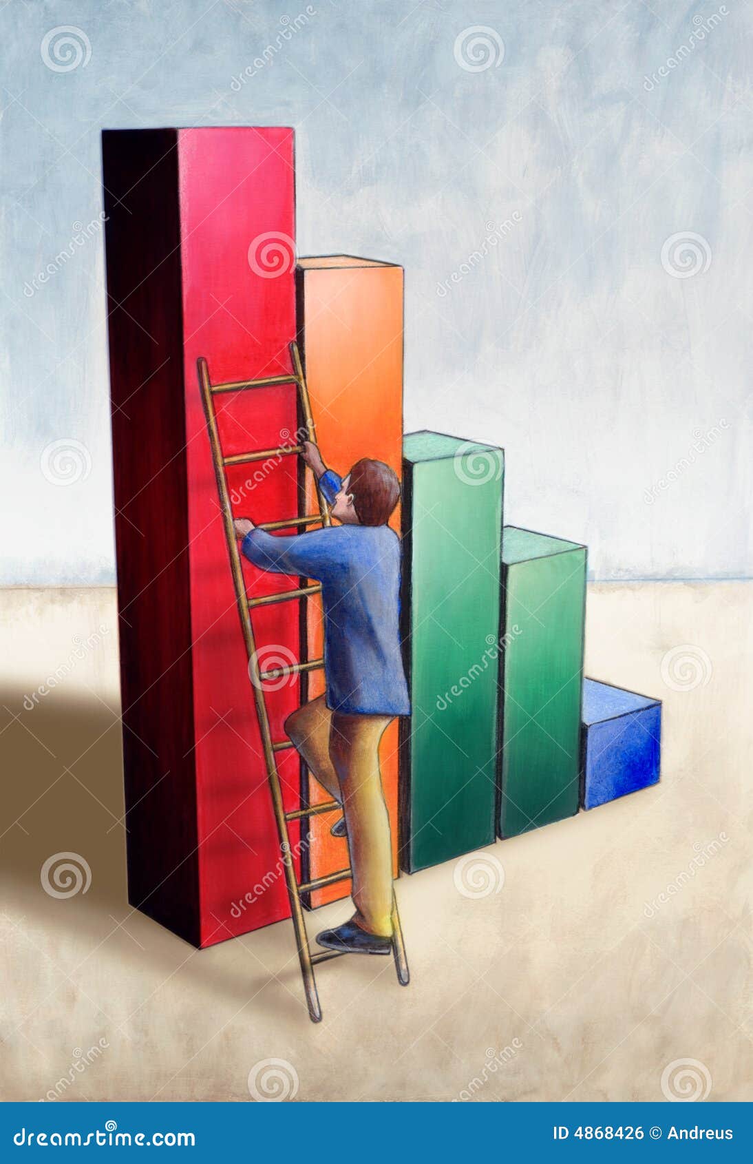 Graph climbing stock illustration. Illustration of profit - 4868426
