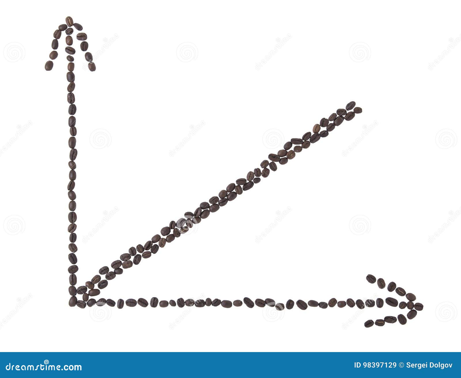 Graph of Coffee Beans Shows Stable Growth Stock Image - Image of bean ...