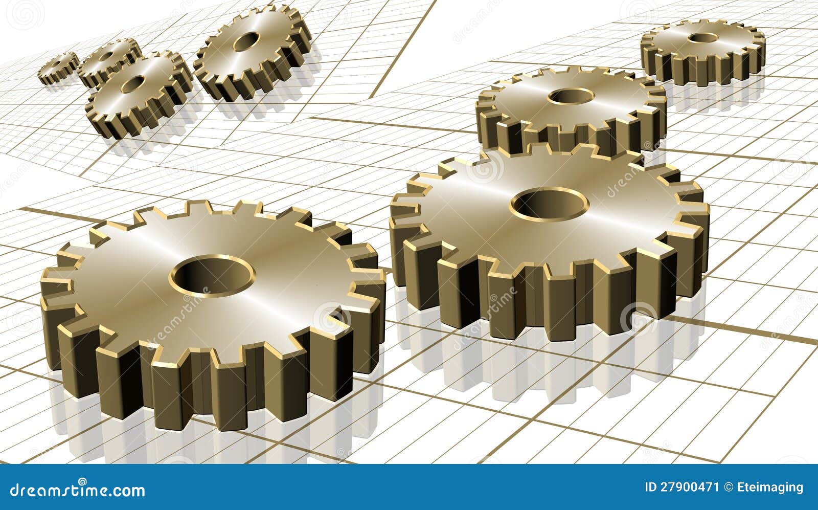 Graph and cogs stock illustration. Illustration of white - 27900471